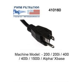 MPK-410160, Power Cable (5m) USA 120V, For: 200 / 200i / 400 / 400i ...